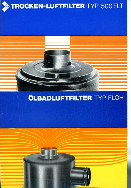IFA BARKAS PROSPEKT ÖLBADLUFTFILTER TYP FLOH / TROCKENLUFTFILTER TYP ...