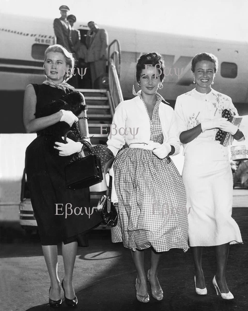 GRACE KELLY WITH Elizabeth Taylor And Lorraine Day In 1955 - 8X10 Photo ...