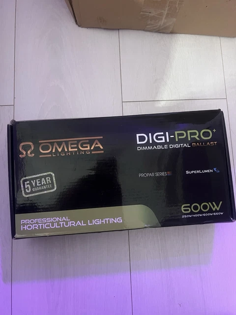 OMEGA 600W (240V) Digi-Pro Digital Dimmable Ballast Hydroponics Grow Light Kit £11.12 - PicClick UK