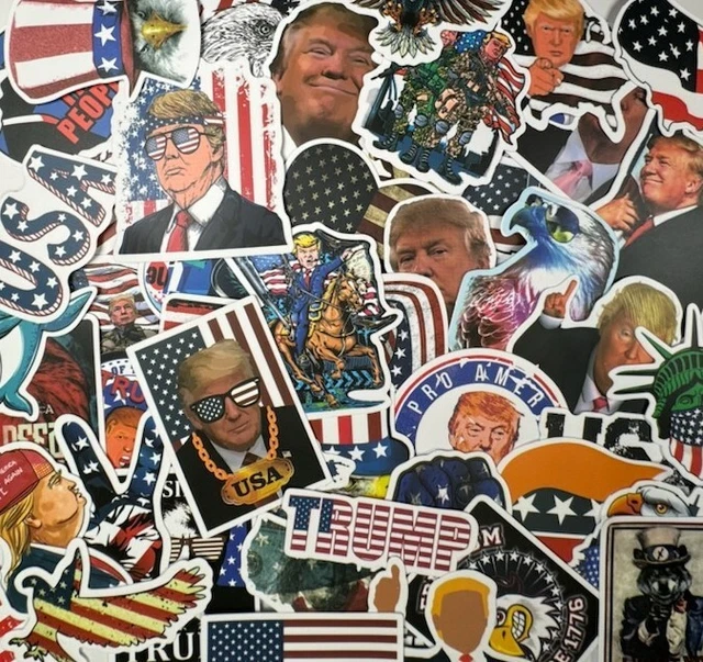 50 PCS 2025 Donald Trump President Campaign Stickers Car Bumper ...