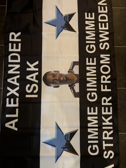 NEWCASTLE FLAG - Toon Toon Army 5ft x 3ft Newcastle Wembley Flag Isak ...