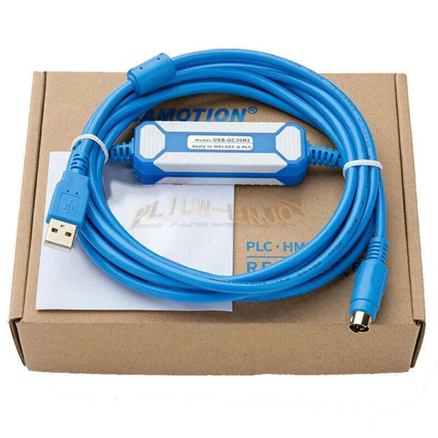 FOR MITSUBISHI Q series plc programming cable USB-QC30R2 connector $22. ...
