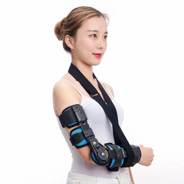 ADJUSTABLE ELBOW BRACE Hinged ROM Elbow Brace Post OP Elbow Brace Arm ...