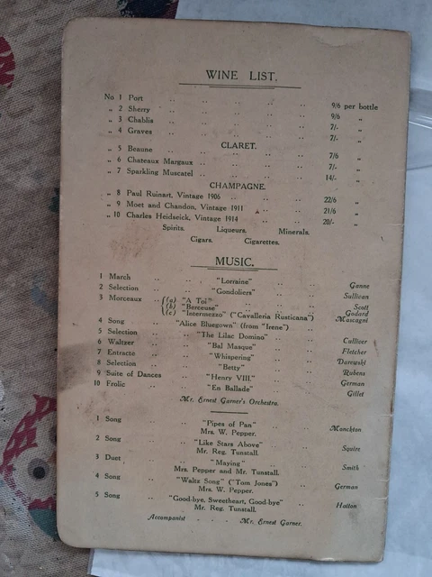 MENU STOKE ON Trent 1921 Ex Mayor Mayoress Church Of England £5.45 ...