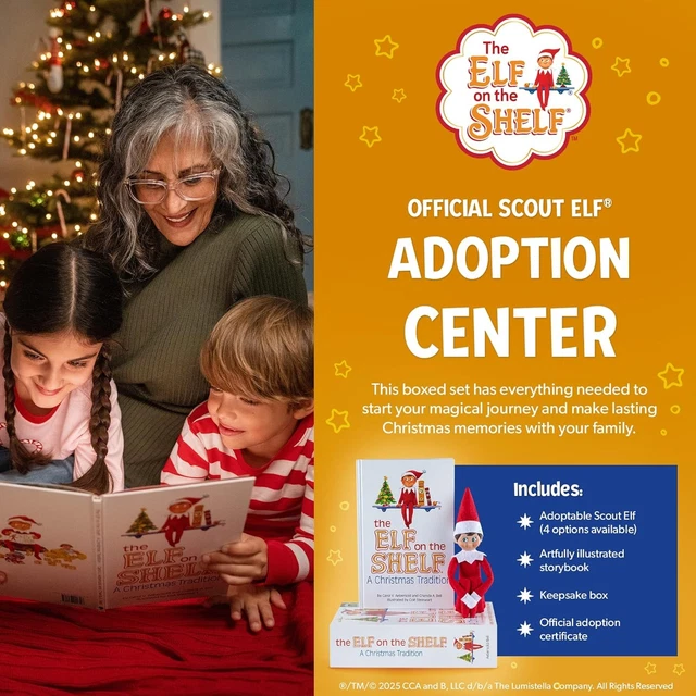 THE ELF ON the Shelf Boy Scout Elf Blue Eyes Storybook Keepsake Box Set ...