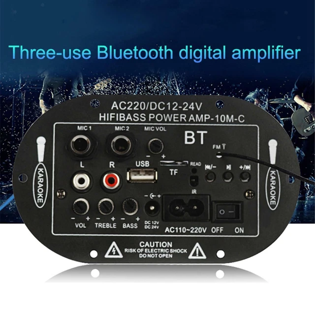 CARTE AMPLIFICATEUR BLUETOOTH 30-120W 12V 24V 220V Lecteur USB ...