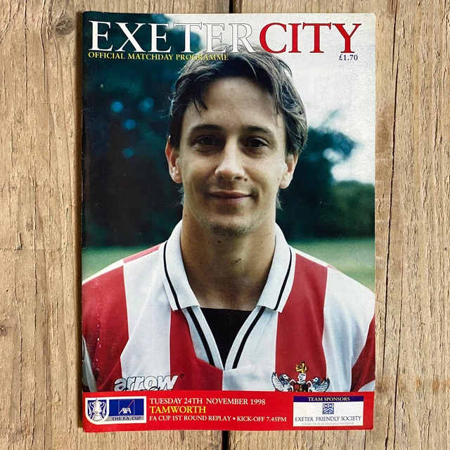 VINTAGE EXETER V Tamworth FA Cup R1 Matchday Programme. 24th November ...