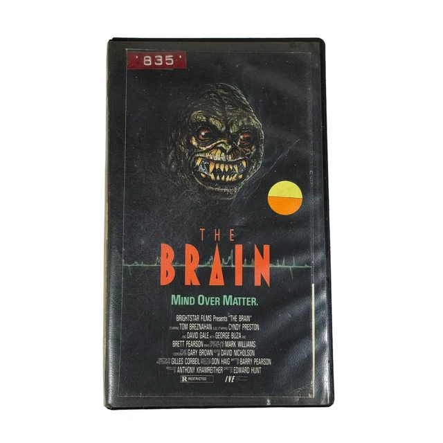 THE BRAIN (1988) VHS Ex-Rental Cut Box in Clamshell Case IVE Horror ...