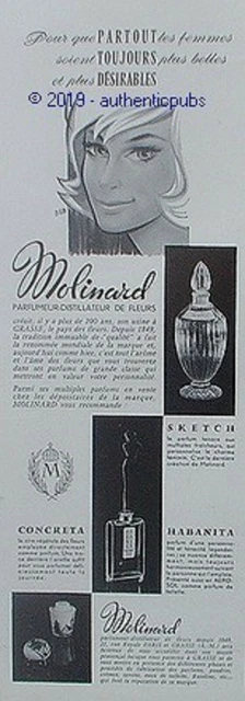PUBLICITE MOLINARD PARFUM Sketch Habanita Concreta Signe Bob De 1962 ...