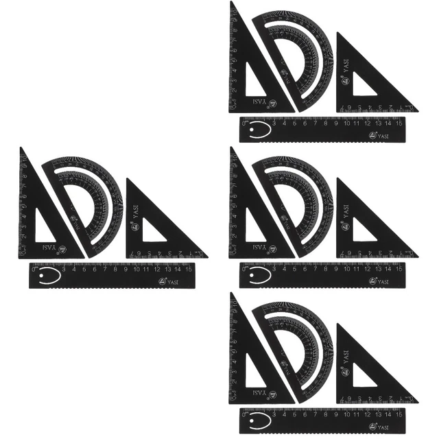 4 SETS COMPACT Ruler Kit Design Drawing Tool Drafting Stationery £16.68 ...