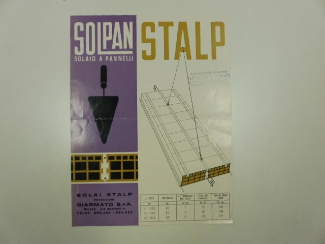 ANONIMO, SOLPAN STALP solaio a pannelli EUR 15,00 - PicClick FR