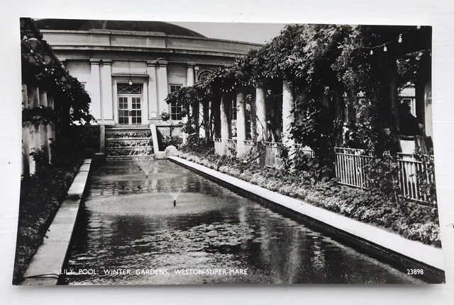 LILY POOL WINTER Gardens Weston-Super-Mare Somerset post card £2.90 ...