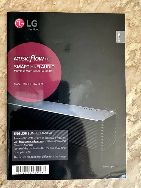 LG MUSIC FLOW Sound Bar HS9 with Wireless Subwoofer & Remote Control £5 ...