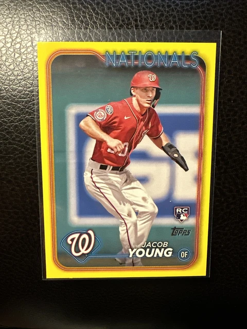 2024 TOPPS SERIES 2 RC #397 Jacob Young Washington Nationals jaune ...
