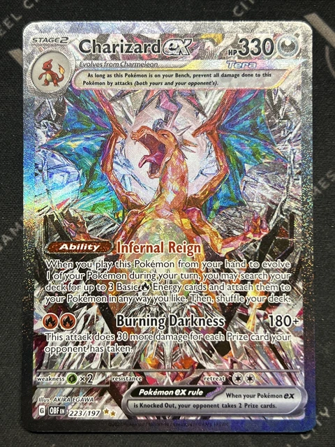 POKÉMON TCG CHARIZARD ex Obsidian Flames 223/197 Holo Special ...