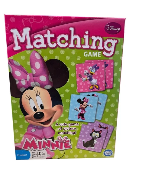 DISNEY MINNIE MOUSE Matching Memory Game Preschool Ages 3+ Wonder Forge ...
