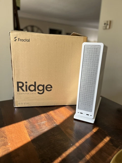 FRACTAL DESIGN RIDGE White Mini-ITX Slim Small Form Factor Console PC ...