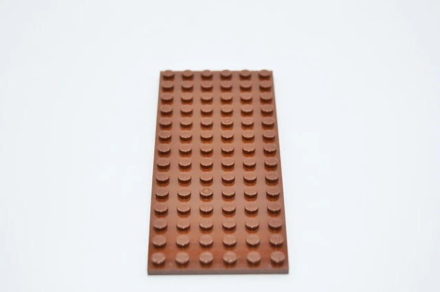 LEGO BASE-PLATE BUILDING Plate Ground Old Braun Brown Basic 6x14 3456 ...