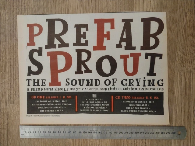 PREFAB SPROUT - The Sound of Crying - Magazine de musique publicité 11 ...