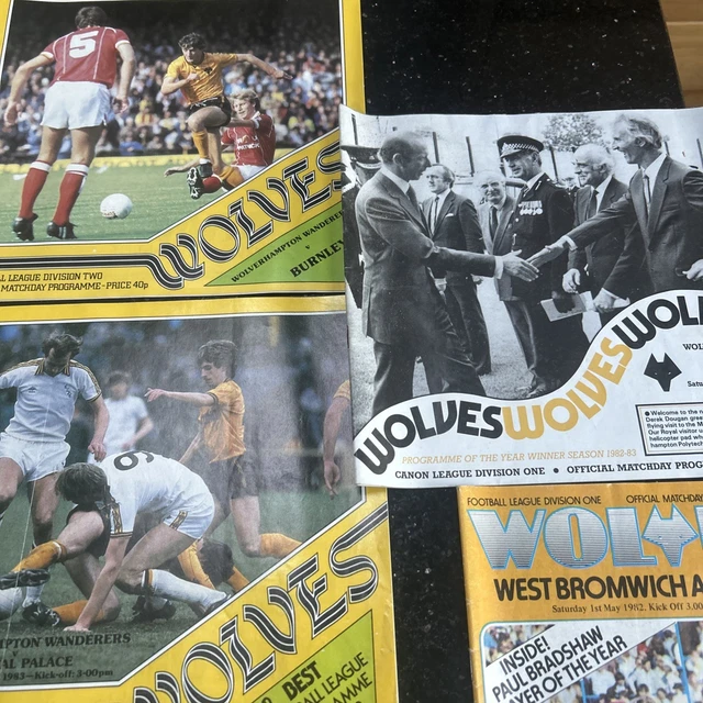 VINTAGE WOLVES FOOTBALL Programmes From 1982/83 £3.31 - PicClick UK