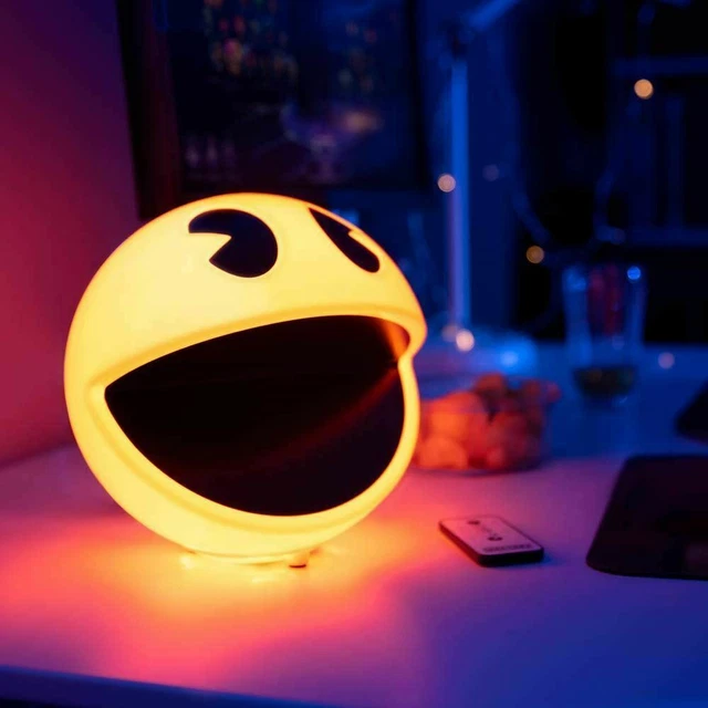 PAC-MAN 3D NIGHT Light Mood Lamp 12 Sound Remote Control Adjustable ...