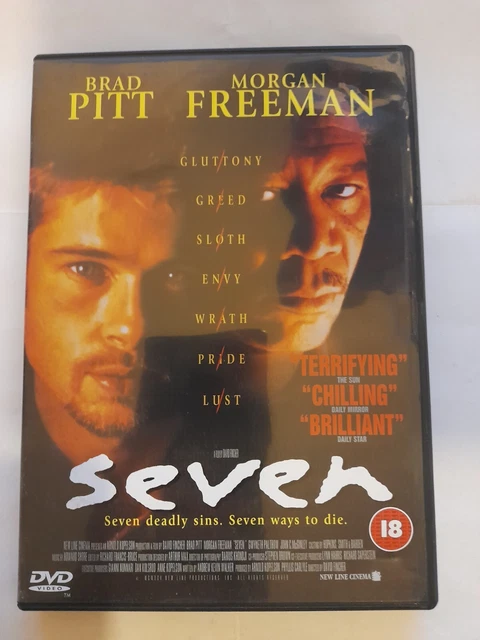 SEVEN (AKA SE7EN)- (DVD, 1997)- Brad Pitt, Morgan Freeman- Special Features £1.75 - PicClick UK