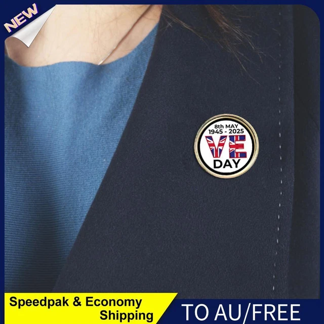 AU VE DAY 80th Anniversary 1945-2025 Lapel Pin Badges Aolly for Hat ...