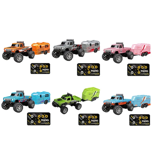 MINI RC MONSTER Truck 1:64 Scale Remote Control Truck Adjustable Speed ...