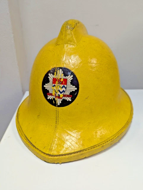 LONDON FIRE BRIGADE Helmet Vintage 1976 Yellow Cromwell - RSPCA ...