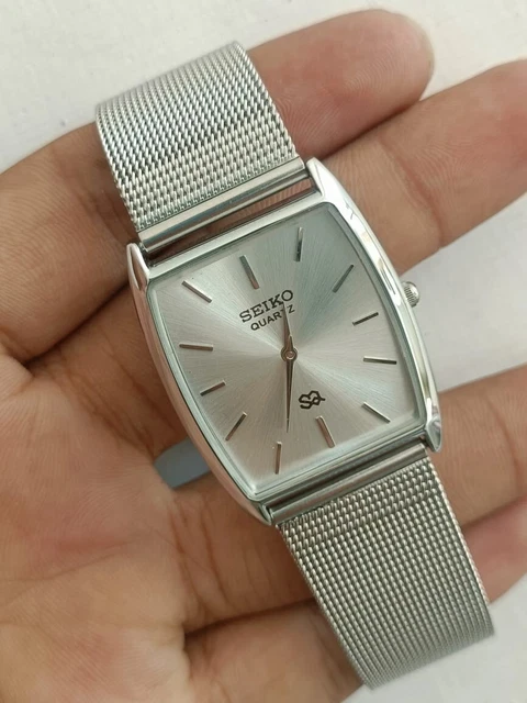 VINTAGE SEIKO QUARTZ Japan Made Men's Weist Watch Gray Dial Good ...