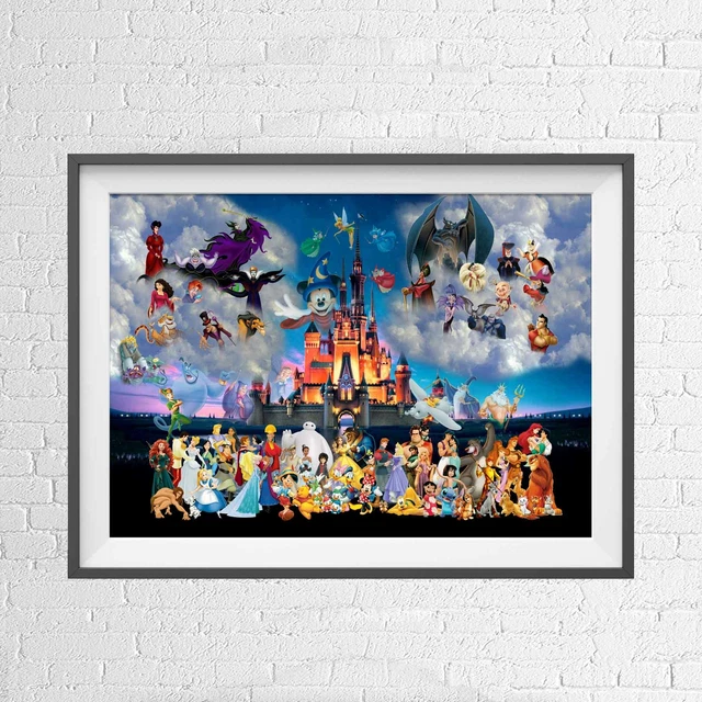 DISNEY ANIMATION PRINCESS CHARACTERS POSTER PICTURE PRINT Sizes A5 to ...