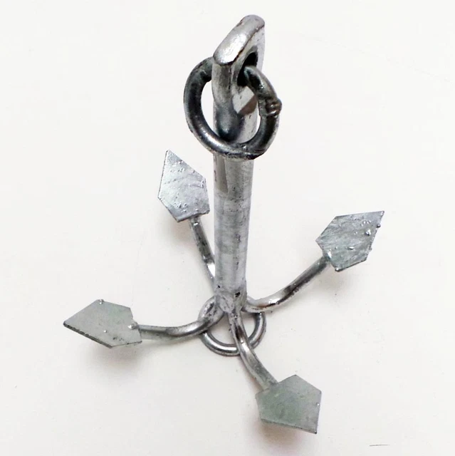 FOUR PRONG GRAPNEL Anchor 1kg Hot Dip Galvanised - Boat Fishing Kayak ...