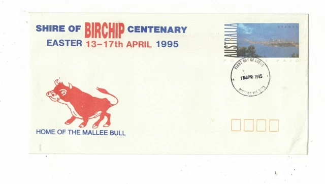 AUSTRALIA 1995 BIRCHIP CENTENARY MALLEE BULL Cover,cds BIRCHIP Vic EUR ...