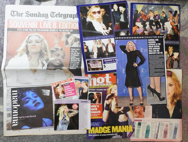 MADONNA MAGAZINE CUTTINGS clippings articles newspaper pictures lot ...