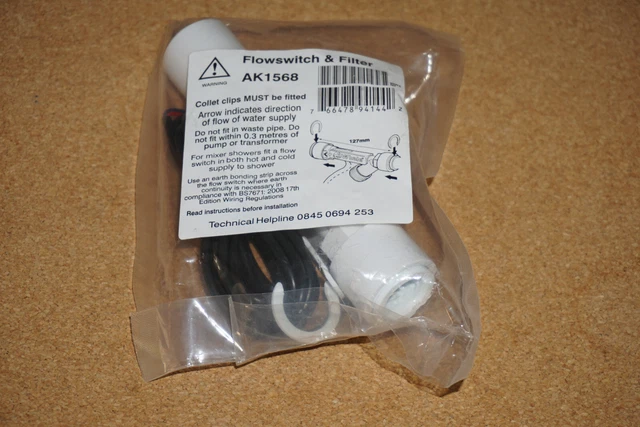 WHALE FLOW SWITCH Flowswitch Kit and Filter AK1568 £19.99 - PicClick UK