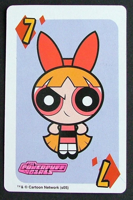 1 X PLAYING card single swap Cartoon Network The Powerpuff Girls 7 of ...