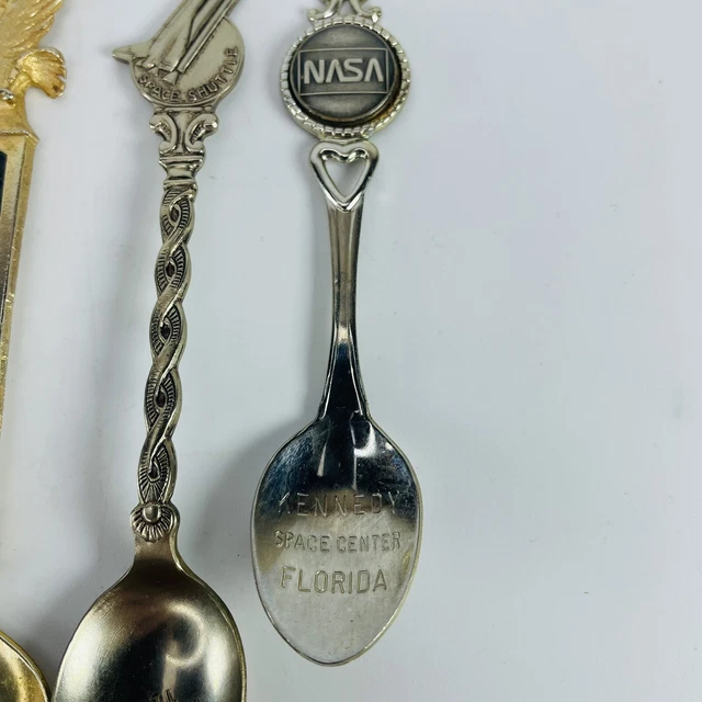 NASA SPACE SHUTTLE Souvenir Spoon LOT Collectible Spaceport Kennedy ...
