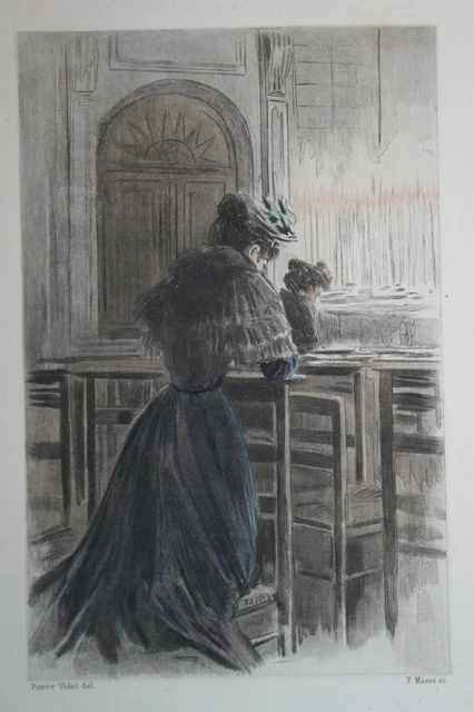 EAU-FORTE AQUARELLE POCHOIR La Femme à Paris Pierre Vidal Fred. Massé ...