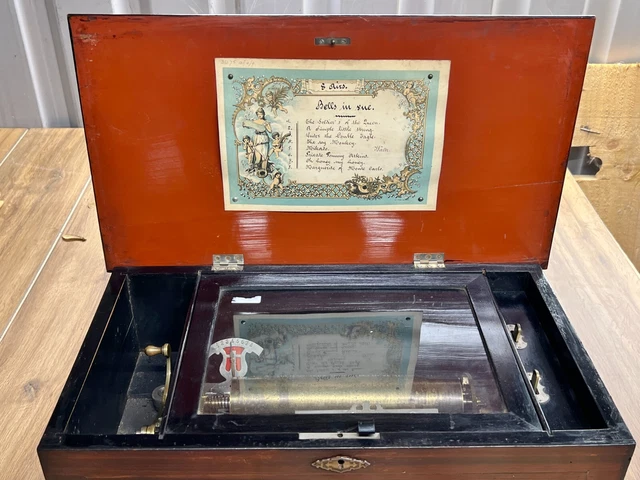 VINTAGE ANTIQUE VICTORIAN Music Box Circa 1870'S Musical Box Bells In ...