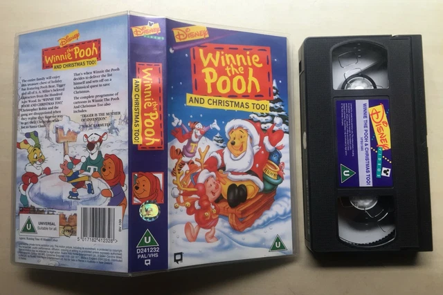 DISNEY WINNIE THE Pooh & Christmas Too! VHS Video Cassette Tape (1991 ...