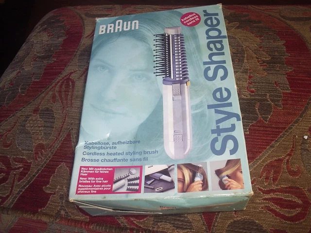 BRAUN INDEPENDENT CORDLESS Style Shaper Gas Styling Hot Brush Type 3585 ...
