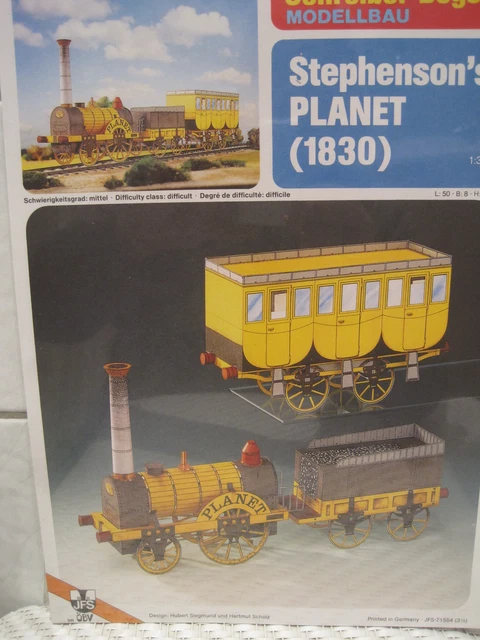 STEPHENSON`S PLANET 1830 Eisenbahn 1:32 Kartonbausatz *NEU* Bastelbogen ...