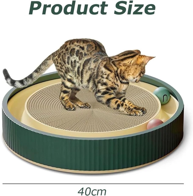 ROUND SCRATCHING PAD, Portable Cat Ball Track, Interactive Cat ...