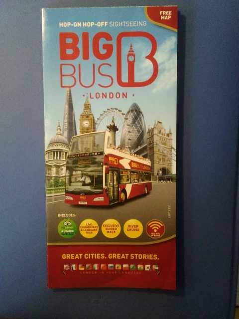 BUS TIMETABLE BIG Bus London July 2017 inc map Madame Tussauds London ...