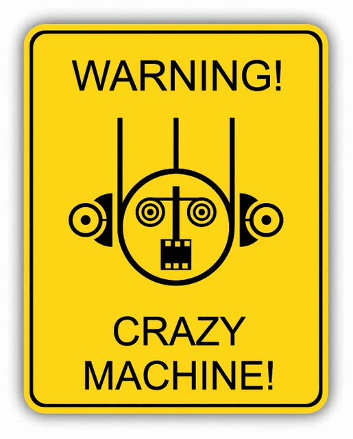 CROSSING AREA WARNING Sign Funny Humor Car Bumper Sticker Decal 5" x 5 ...