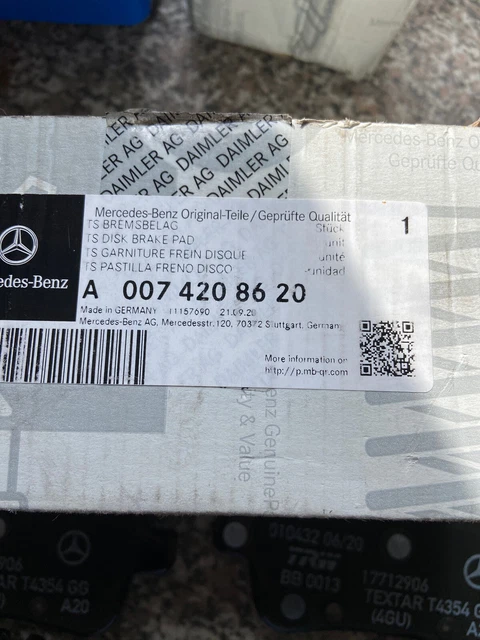 MERCEDES-BENZ ML W166 AMG Hinterrad Bremsbelagsatz A0074208620 Neu ...