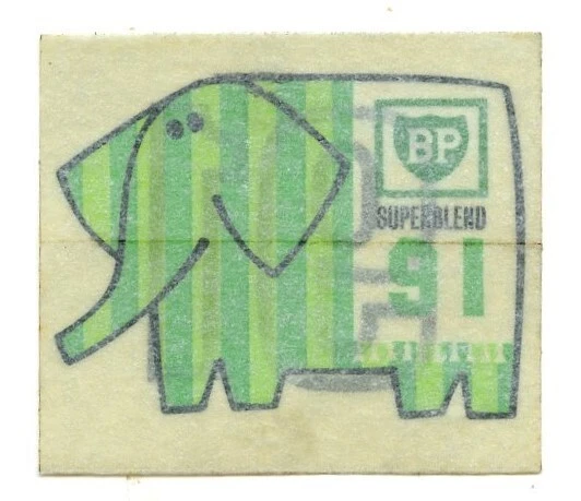 VINTAGE BP SUPERBLEND 91 octane fuel rating window sticker from 1960s £ ...