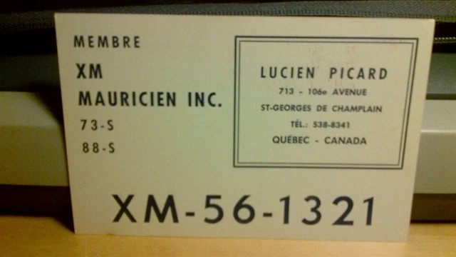 CB RADIO QSL postcard famille Picard 1960s St-Georges de Champlain PQ ...