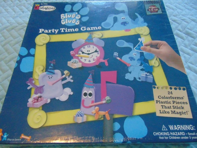 BLUE'S CLUES PARTY Time Board Game Colorforms 1998 Nickelodeon Nick Jr ...