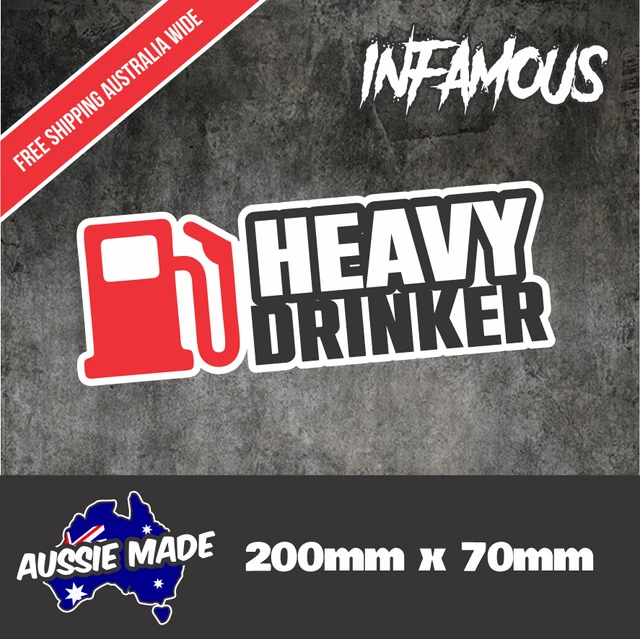 4X4 STICKER DECAL beer 4WD Car Ute bogan australia heavy drinker 200mm ...